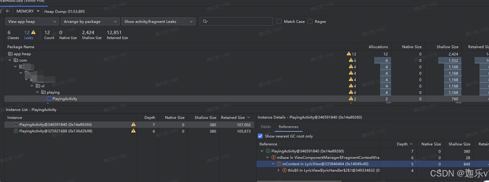 【Android 内存优化】Android Profiler 工具常用功能 (内存泄漏查看)_memory profile-CSDN博客
