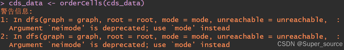 关于monocle运行orderCells的`nei()` was deprecated in igraph 2.1.0 and is now defunct.报错解决办法_error ...