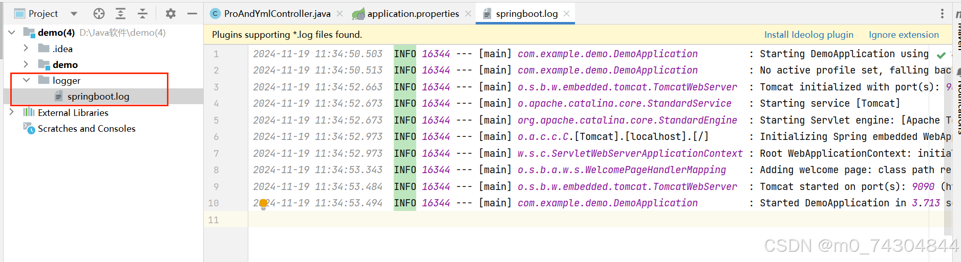 Spring Boot配置文件和日志_springboot tomcat日志-CSDN博客