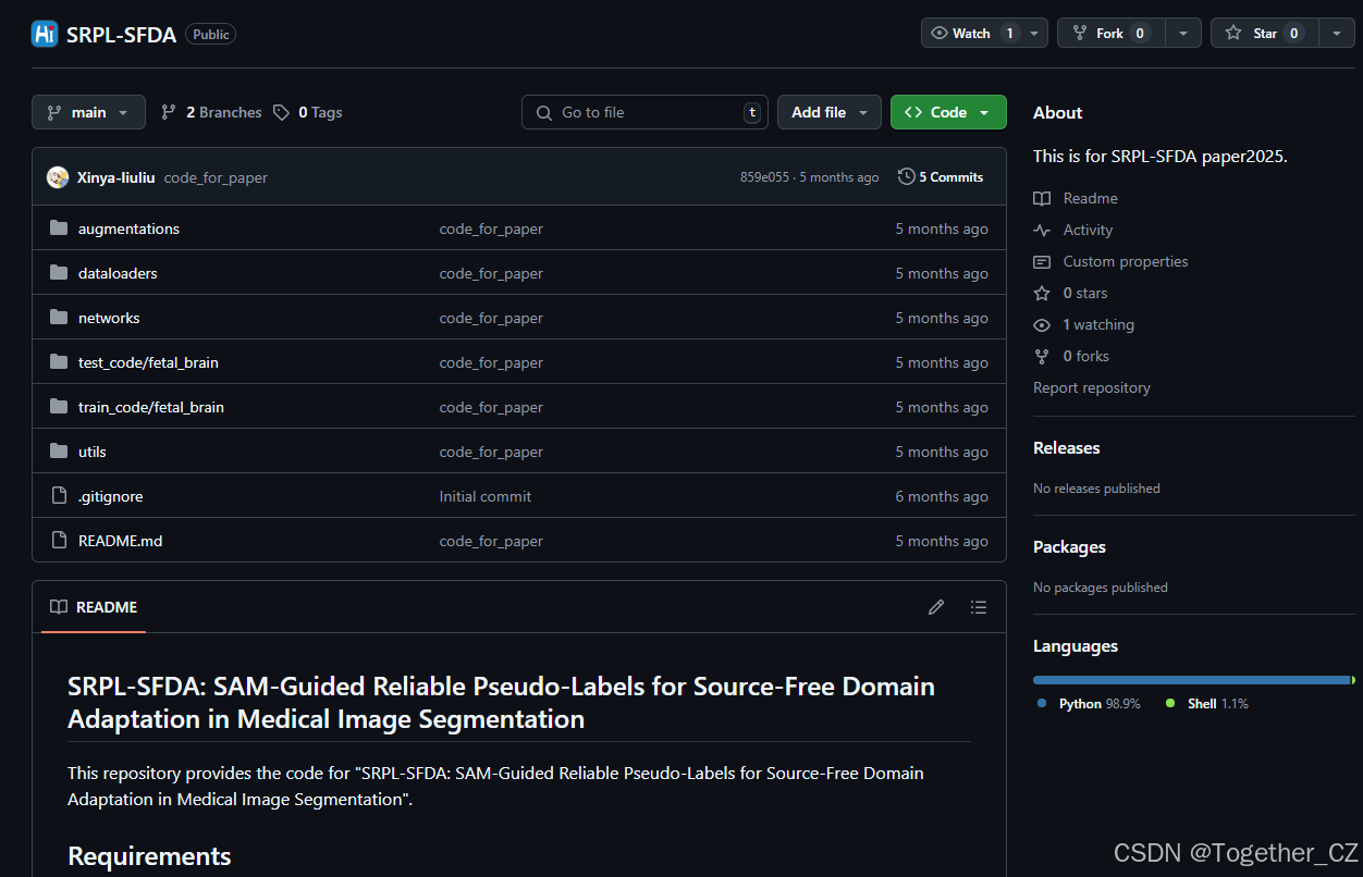SRPL-SFDA: SAM-Guided Reliable Pseudo-Labels for Source-Free Domain Adaptation in Medical Image ...