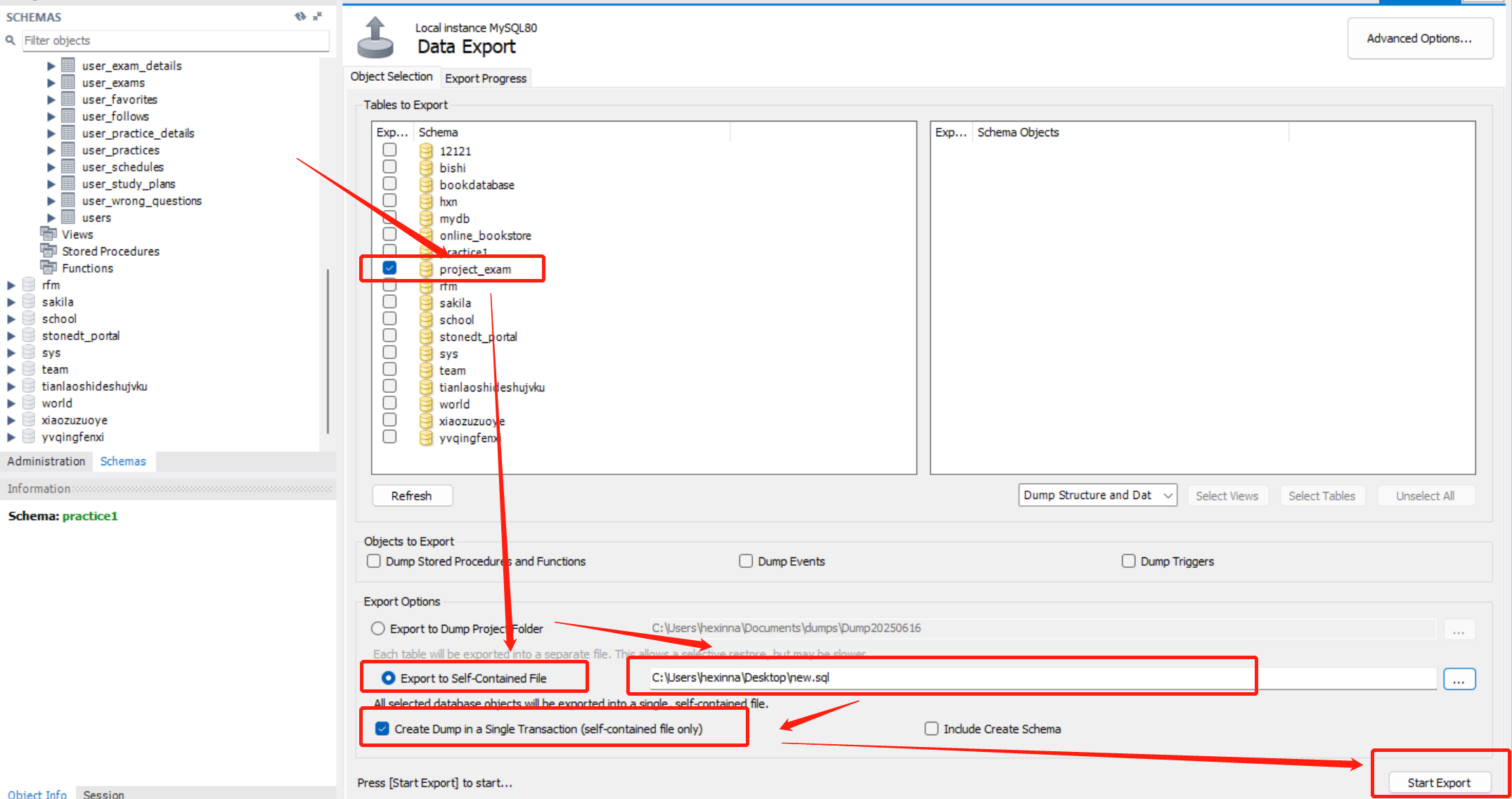 mysql workbench如何导出完整的库在一个文件中图示_mysql workbench data export-CSDN博客