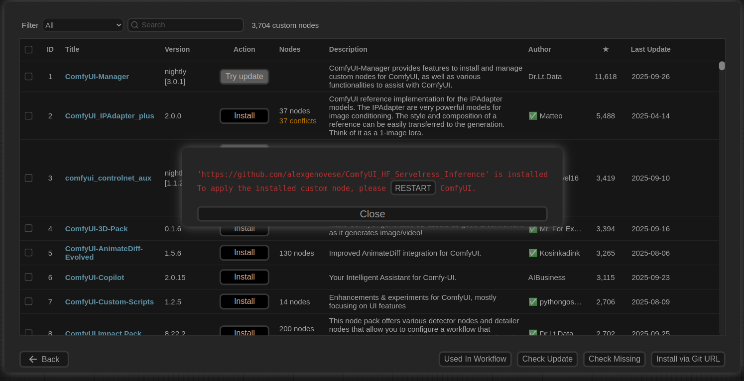 解决Comfy 运行时Cannot execute because node Joy_caption_load does not exist的问题_hf servelress ...