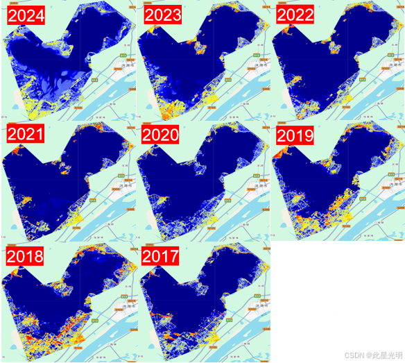GEE AI：基于landsat 8和Satellite Embedding数据的2017-2027年洪湖水体监测-CSDN博客
