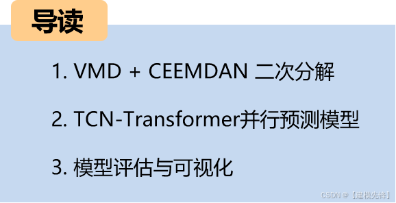 VMD + CEEMDAN 二次分解，TCN-Transformer并行预测模型_ceemdan分解维度不同怎么训练-CSDN博客