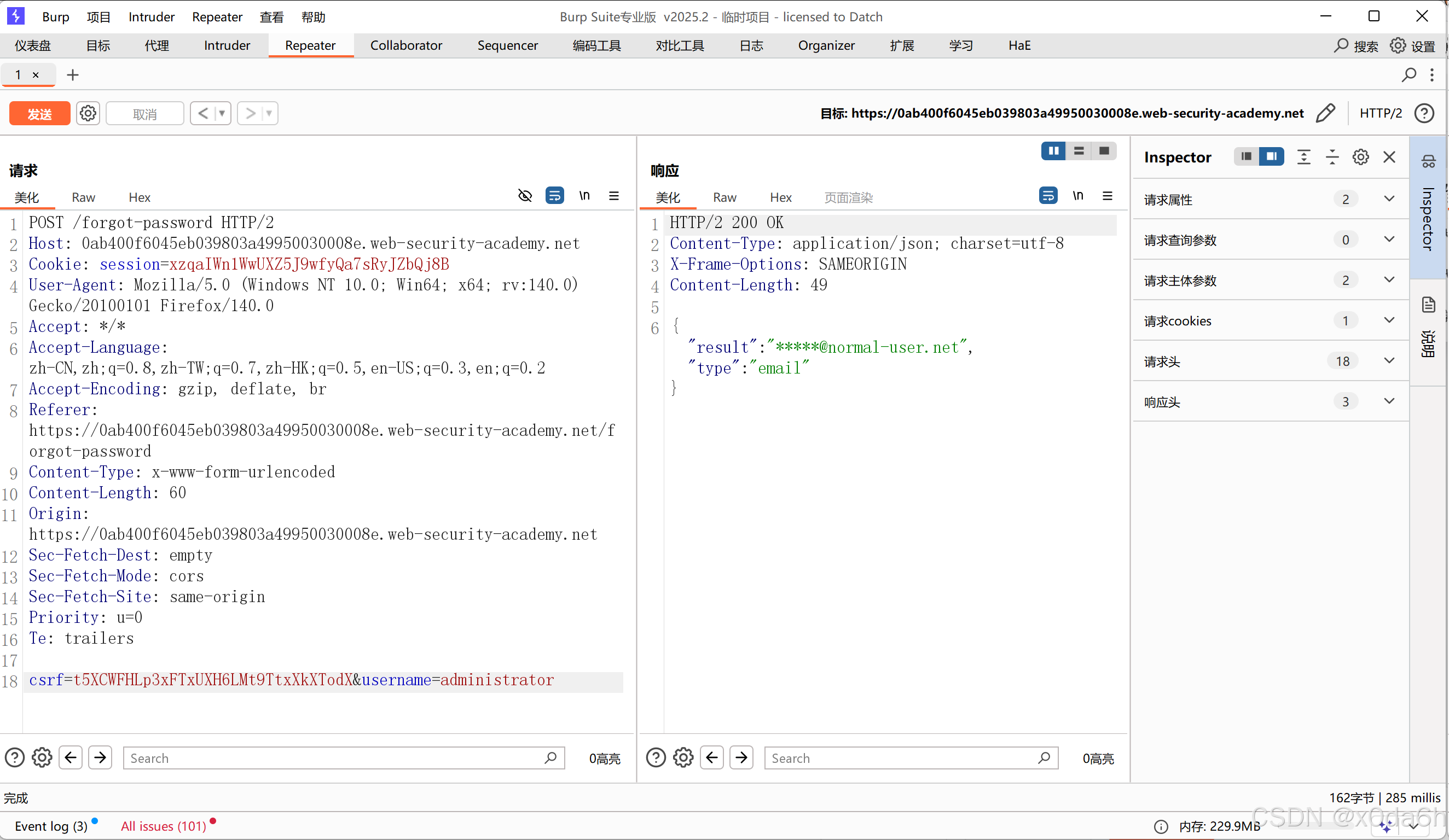 PortswiggerLab：Exploiting server-side parameter pollution in a REST URL-CSDN博客