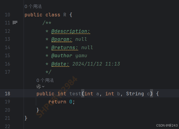 关于IDEA注释模版配置以及方法注释params和returns为null的解决方案_idea方法注释模板param为空的-CSDN博客