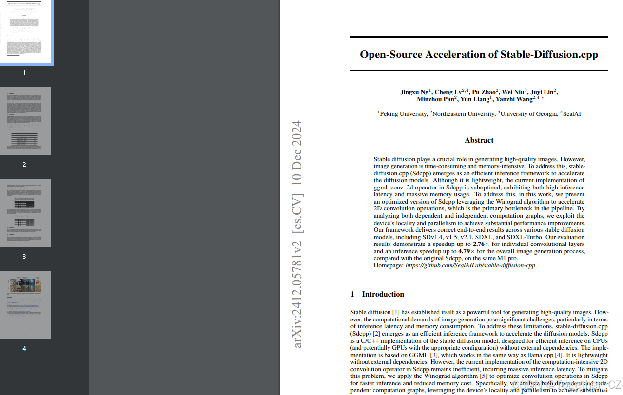 Open-Source Acceleration of Stable-Diffusion.cpp——开源加速Stable-Diffusion.cpp_winograd算法应用于sd2.1-CSDN博客