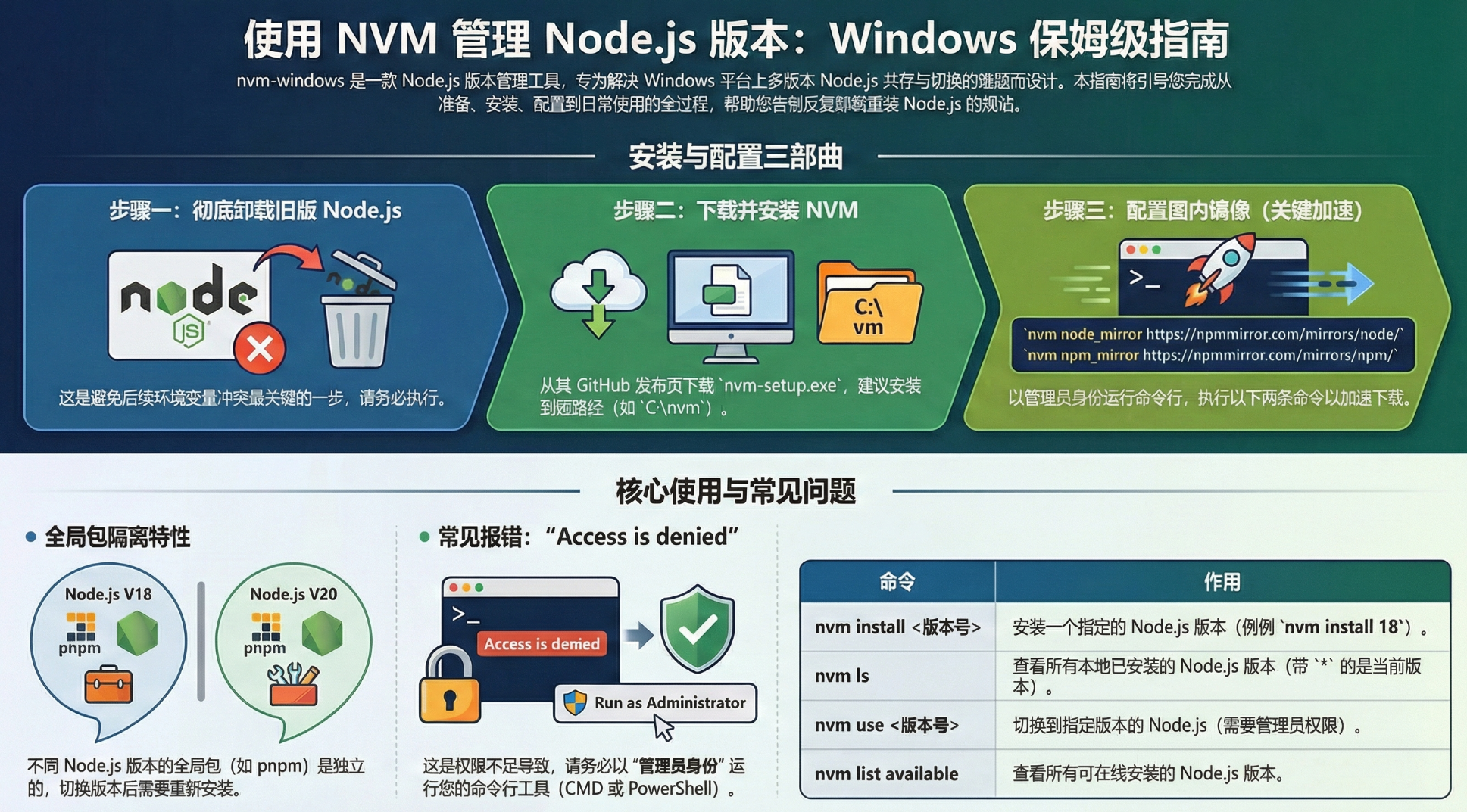 告别 Node.js 版本冲突：NVM 安装与使用全攻略-CSDN博客