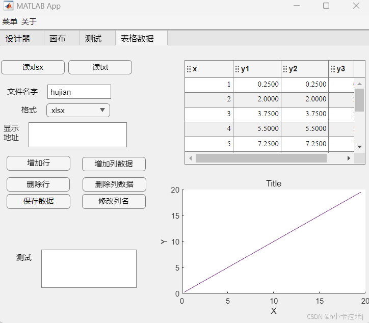 MATLAB App Designer与表格数据（excel，csv）互动_matlabappdesigner表格-CSDN博客