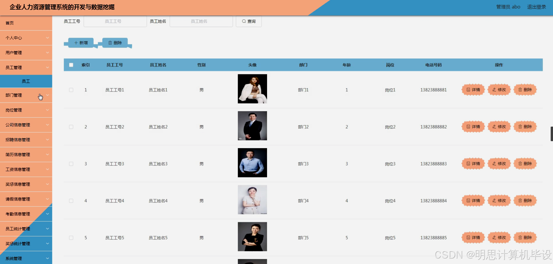Springboot毕设 企业人力资源管理系统的开发与数据挖掘程序论文 Csdn博客