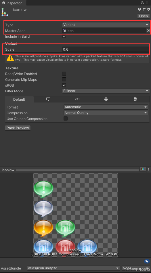 Unity引擎的spriteatlas图集功能使用介绍 Csdn博客 8554