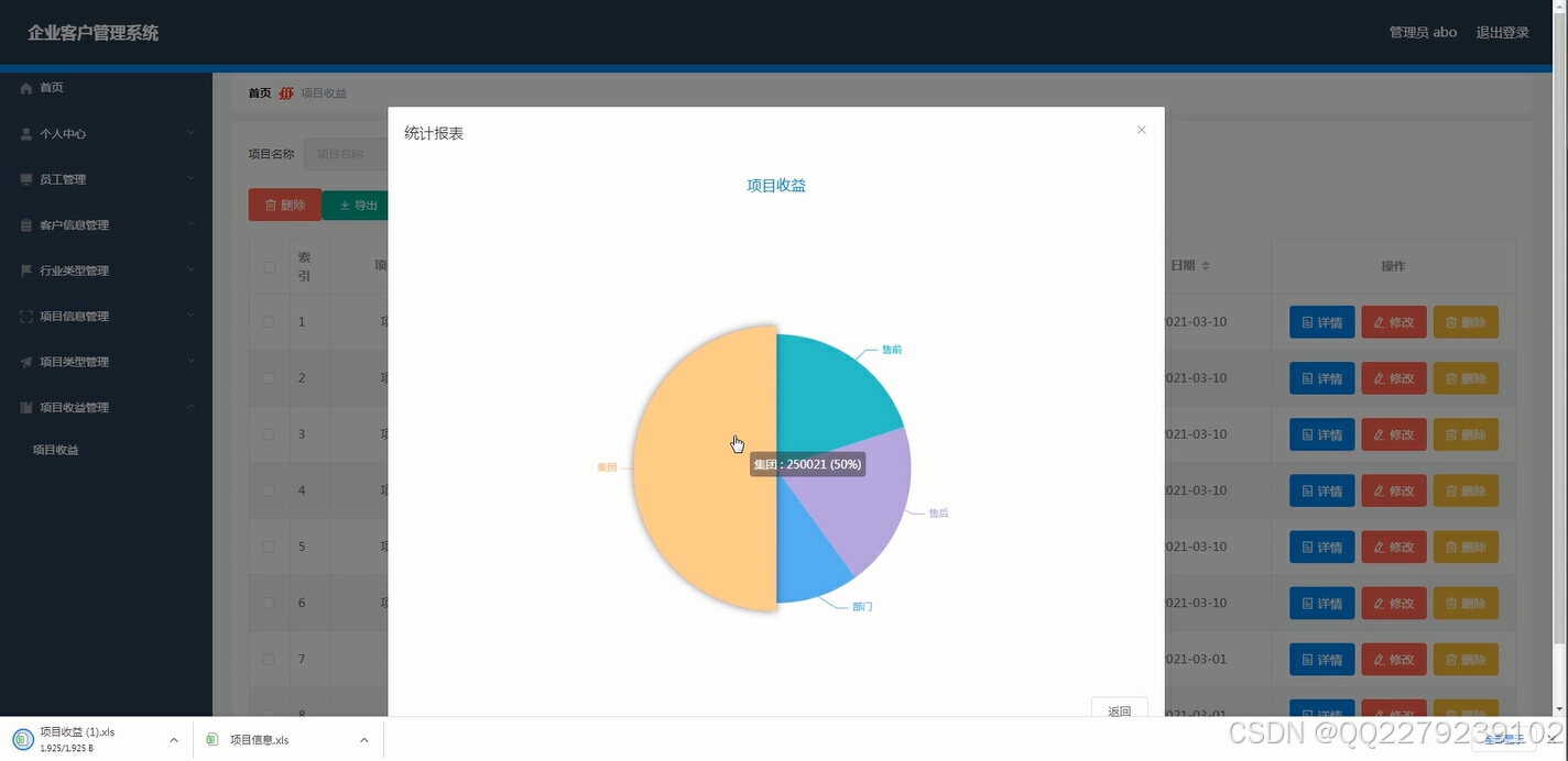 024java Jsp Ssm Springboot企业客户管理系统客户信息项目收益管理（源码文档ppt运行视频讲解视频） Csdn博客