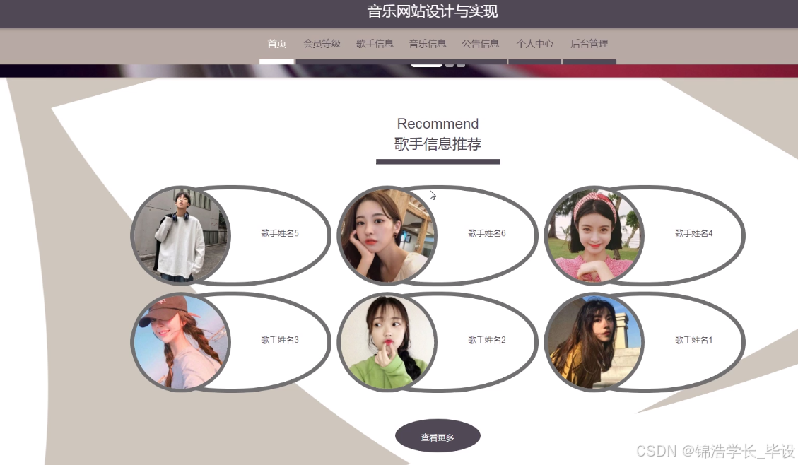 基于nodejsvue音乐网站设计与实现 开题源码程序论文 计算机毕业设计 Csdn博客