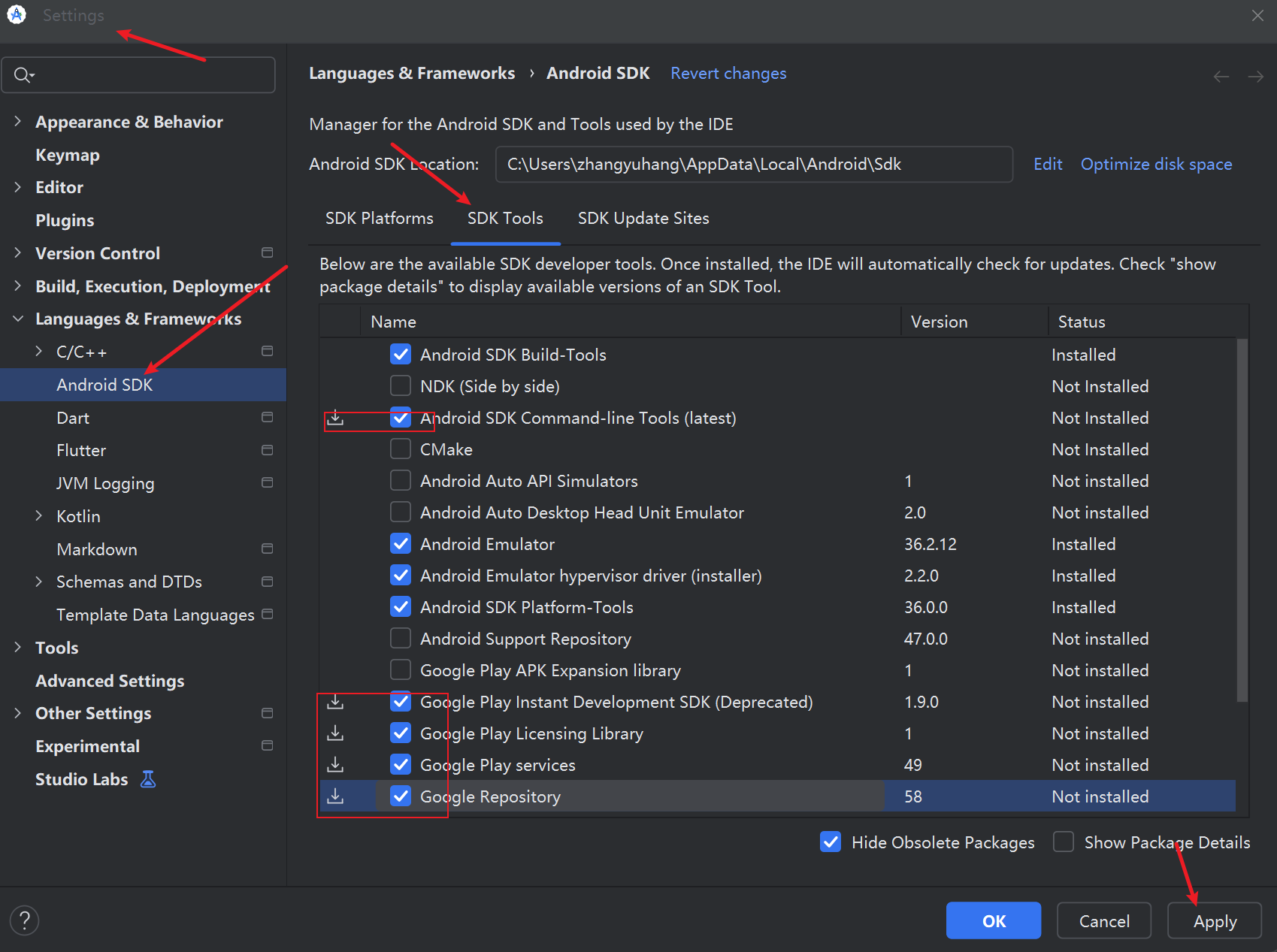 手把手教你如何在Android Studio中配置Flutter（图文教程）_android studio flutter-CSDN博客