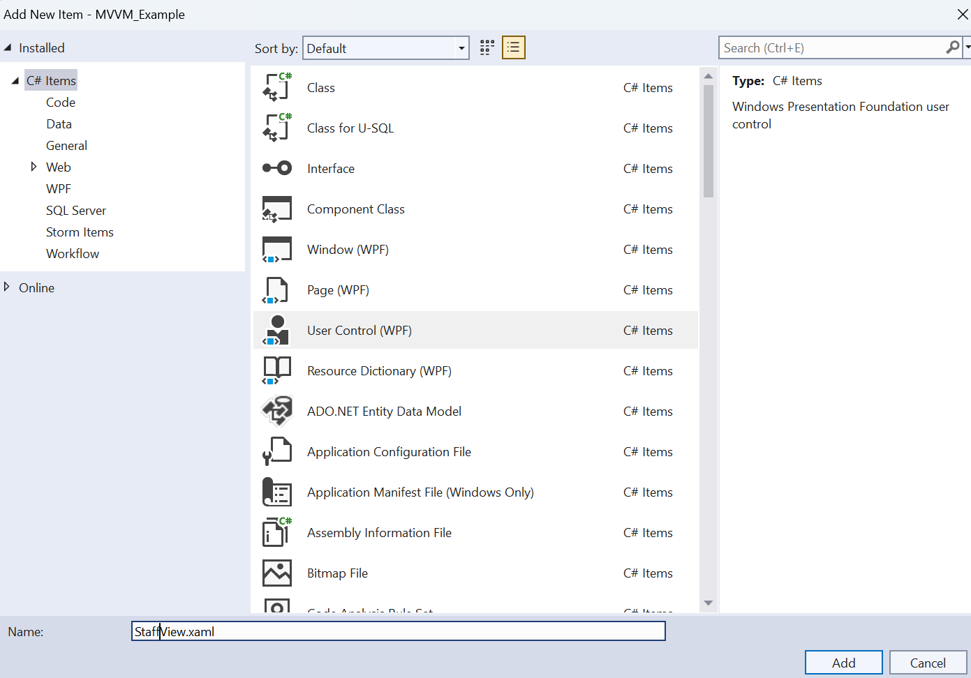 【WPF Application MVVM例子】_visual studio 2022 wpf application-CSDN博客