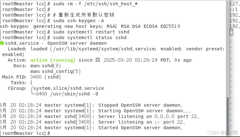 ssh报错Failed to start OpenSSH server daemon.-CSDN博客