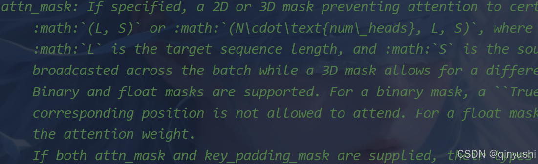 pytorch中多头注意力类的key_padding_mask/attn_mask形式理解_key padding mask-CSDN博客