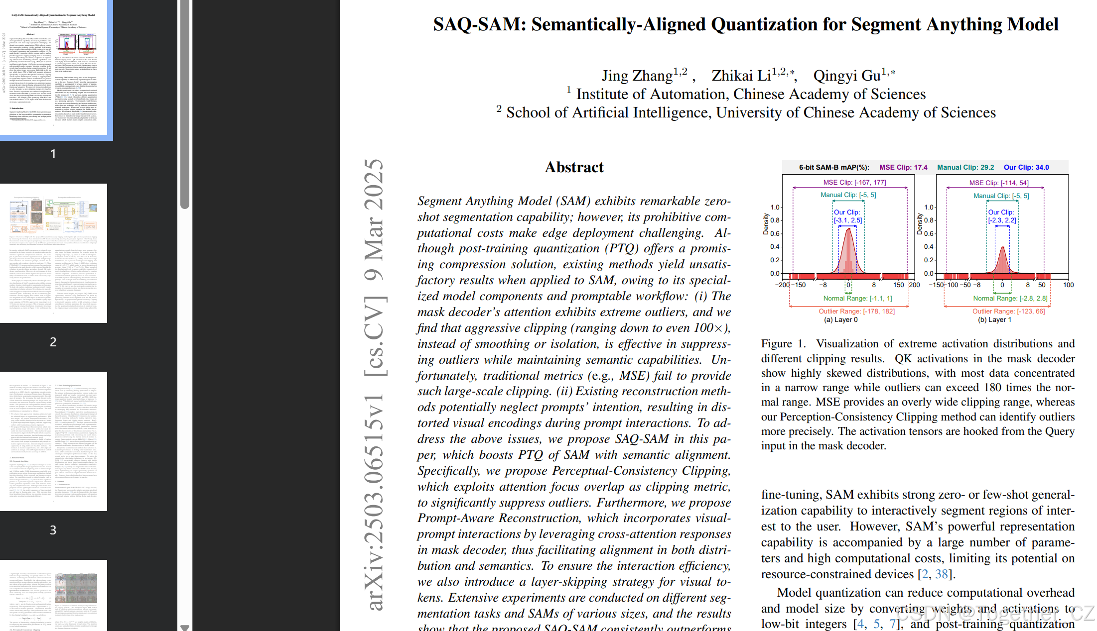 SAQ-SAM: Semantically-Aligned Quantization for Segment Anything Model ...