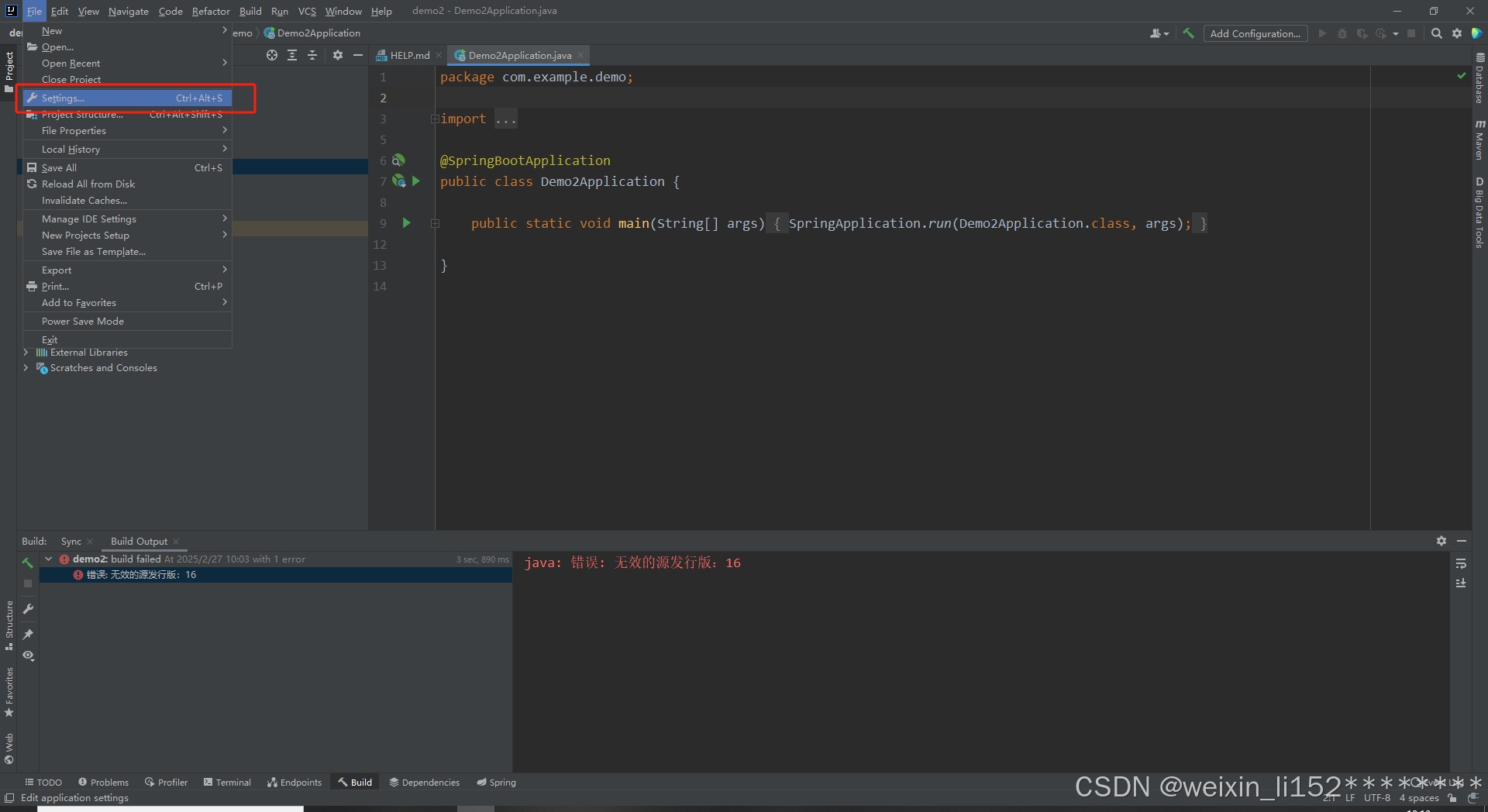 手把手教你使用IDEA创建SpringBootWeb项目，解决由于本地环境版本比较低出现的很多问题_idea报版本低的错误如何解决-CSDN博客
