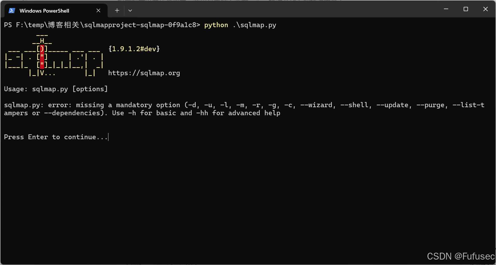 注入工具sqlmap的安装及使用_windows下sqlmap 默认情况下会将日志文件存储在哪个目录下-CSDN博客