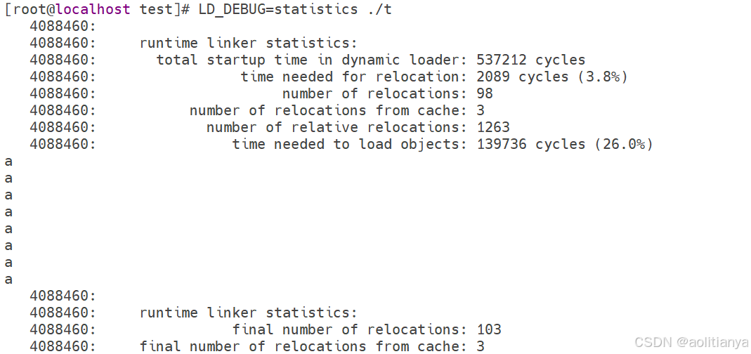 LD_DEBUG=statistics用于显示动态链接器的性能统计信息_链接statistics=-CSDN博客