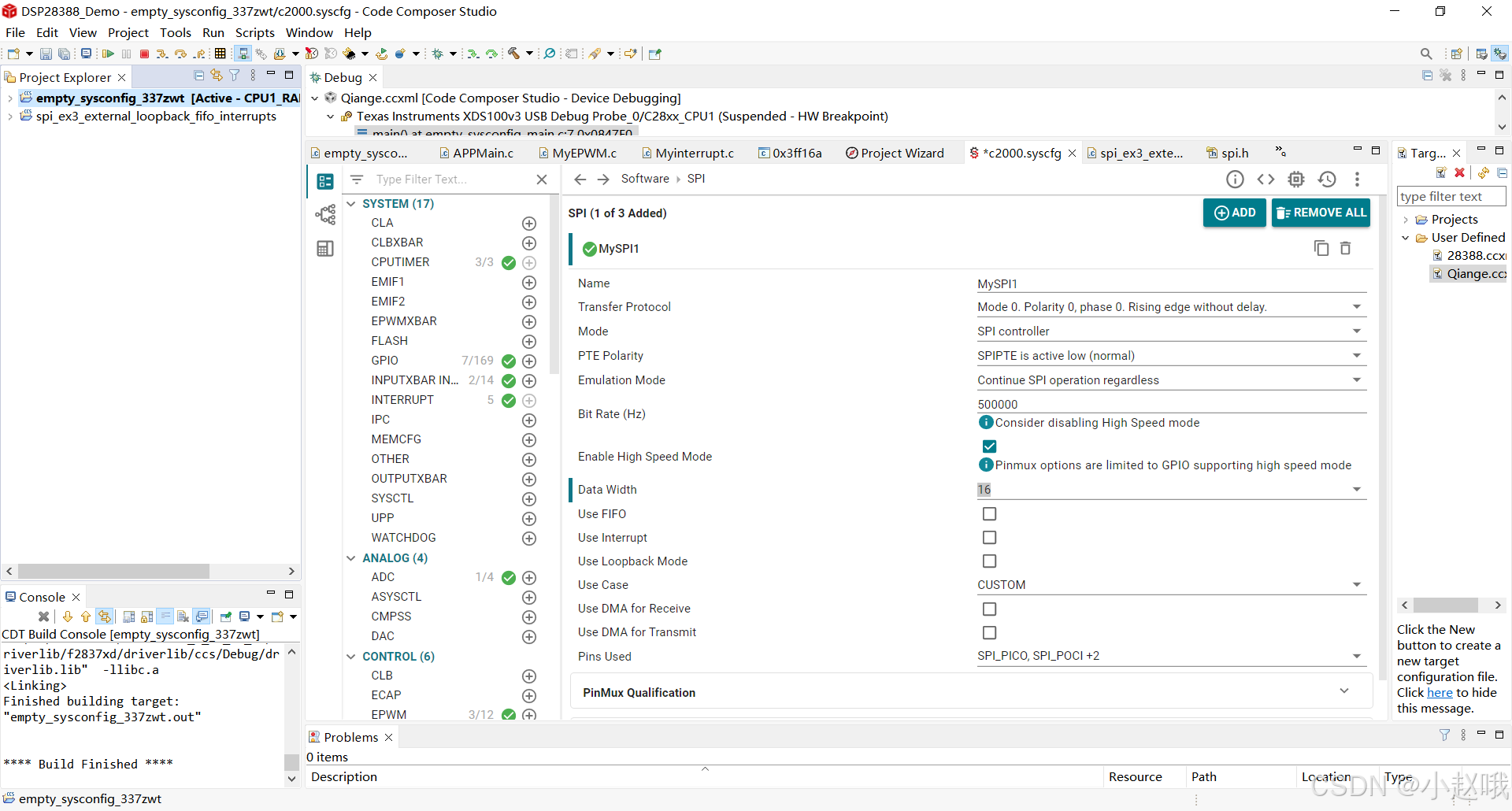 TMS320F28377D用sysconfig配置SPI（16位，8位）_28377 spiflash-CSDN博客