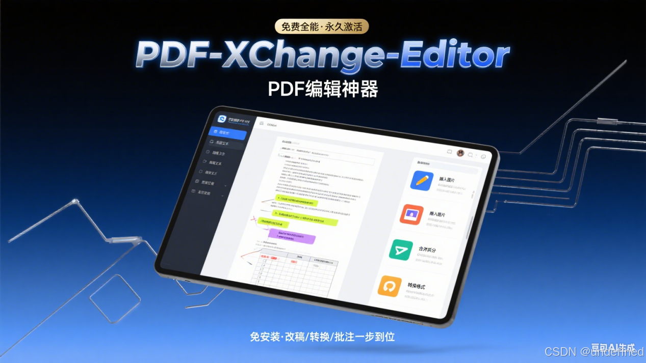 PDF-XChange-Editor：免费全能 PDF 编辑，免安装，改稿 / 转换实测_pdfxchangeeditor密钥-CSDN博客