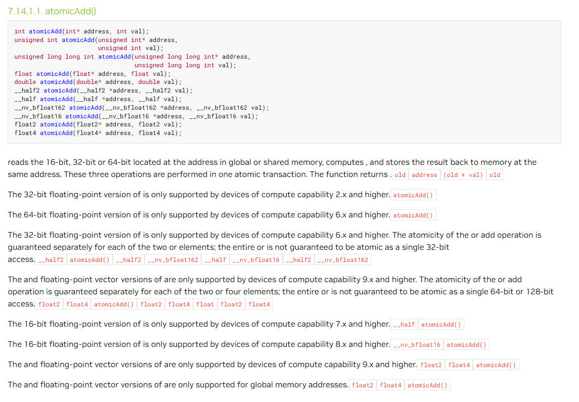 【踩坑随笔】error: no instance of overloaded function “atomicAdd“ matches the argument list_error: no ...