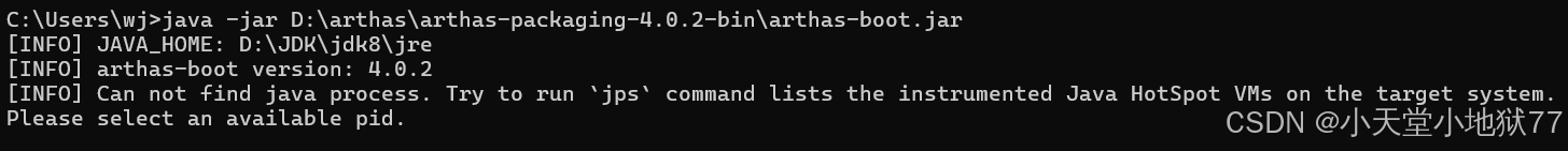 windows环境下运行Arthas_arthas windows-CSDN博客