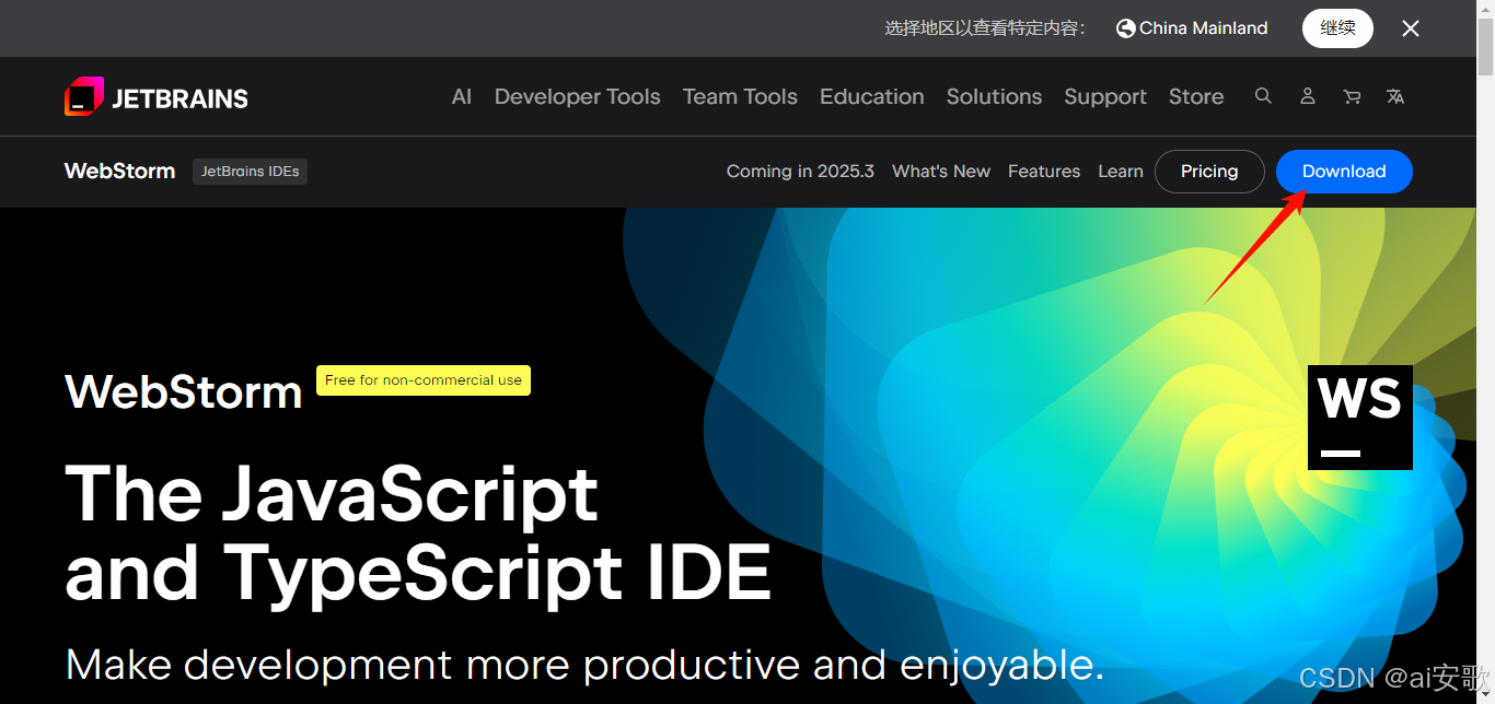【webstorm安装】Webstorm2025.3安装教程及优化策略（图文级详解--超适合零基础的人）_webstorm安装教程-CSDN博客