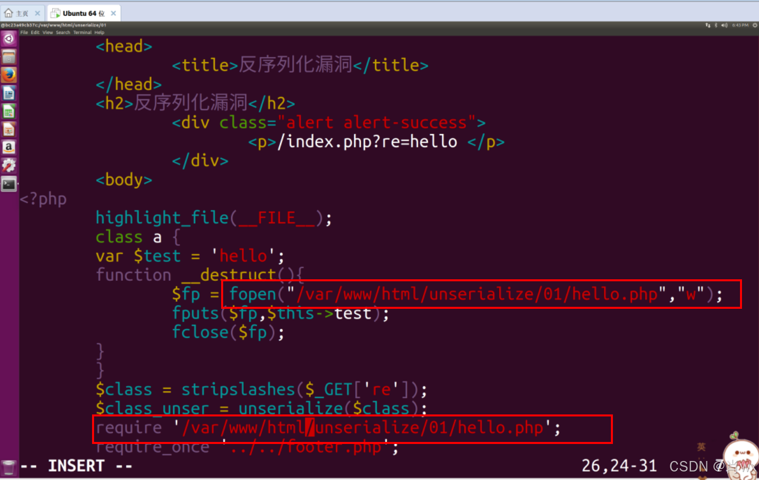 反序列化（ iwebsec靶场，php-SER-libs-main反序列化靶场）-CSDN博客