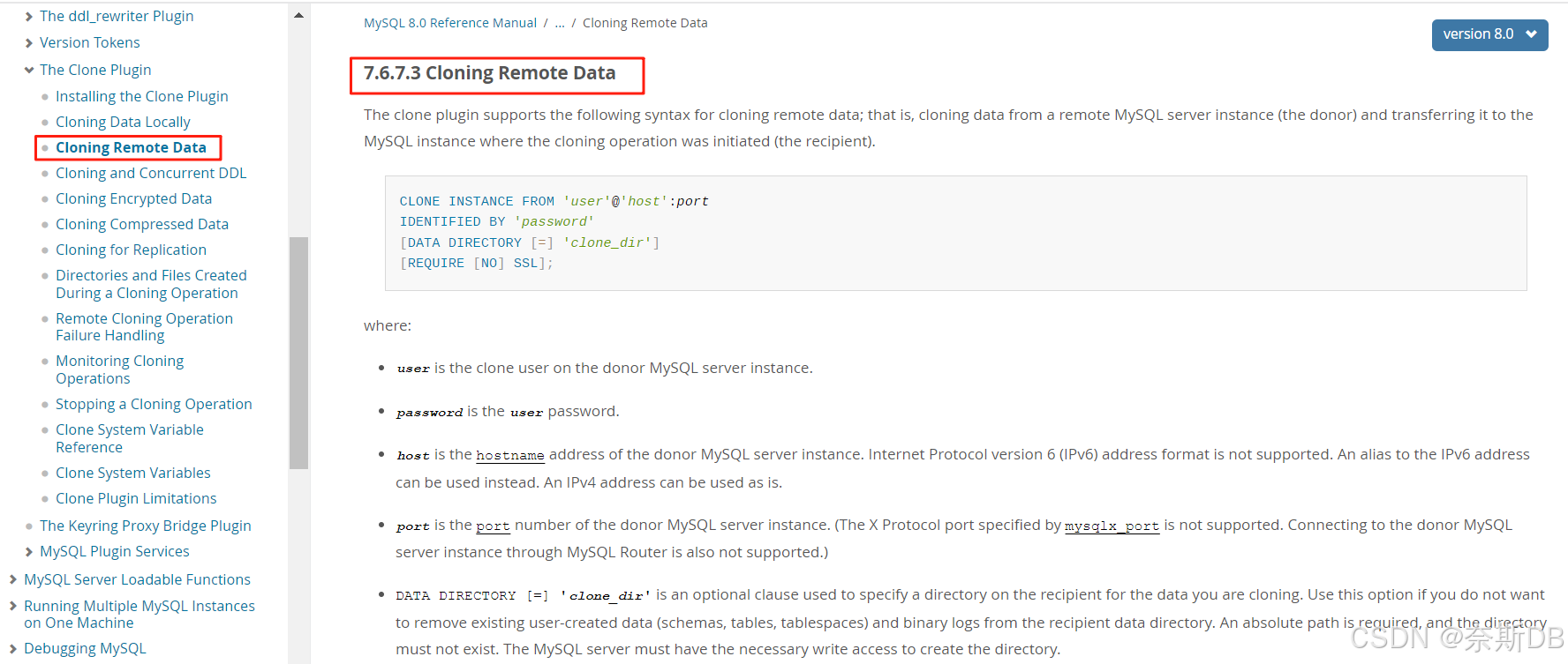 【MySQL篇】通过Clone插件进行远程克隆数据（第三篇，总共三篇）_mysql clone-CSDN博客