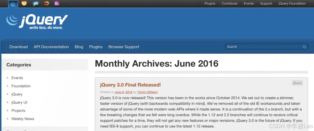 你可能不敢想象，2025 年，jQuery要更新到 4.0 了_jquery最新版本-CSDN博客