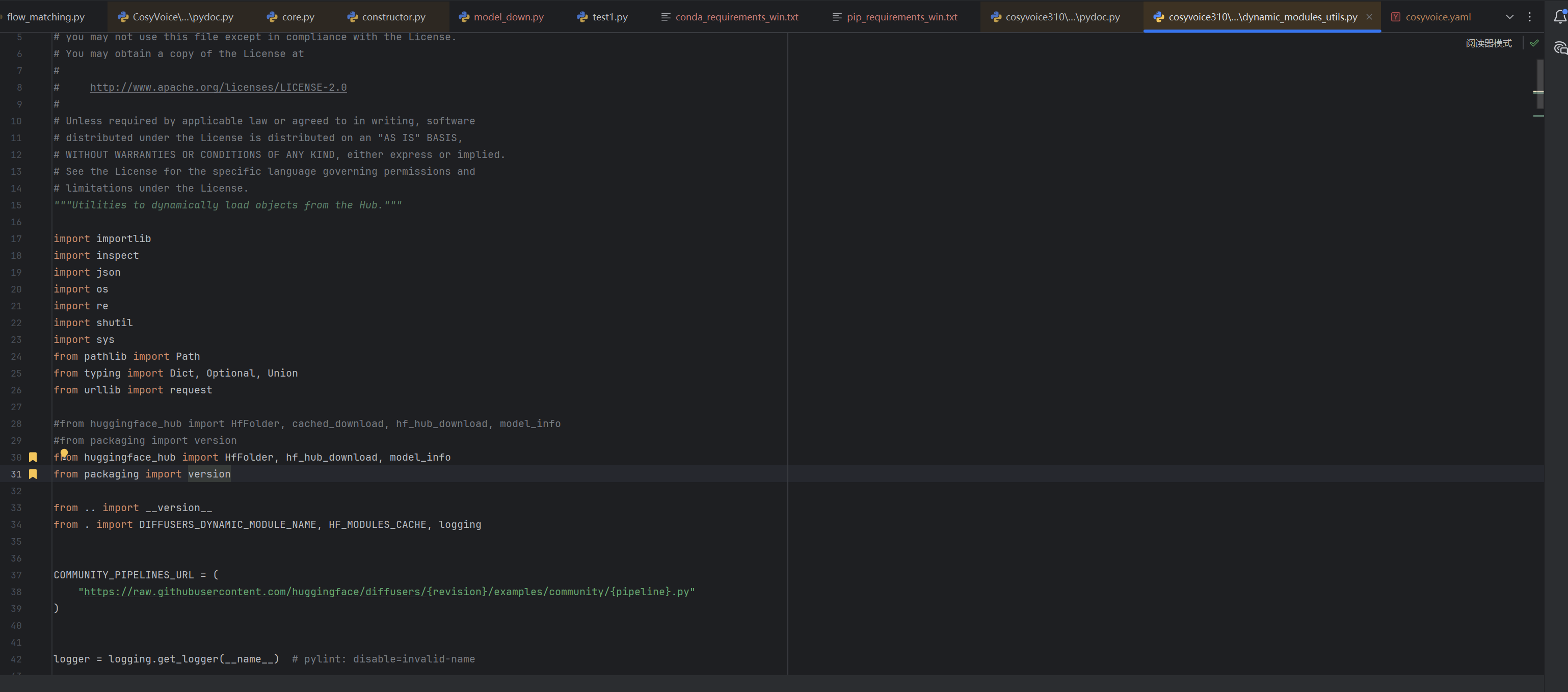 修复CosyVoice中的ImportError: cannot import name ‘cached_download‘ from ‘huggingface_hub‘报错的记录-CSDN博客
