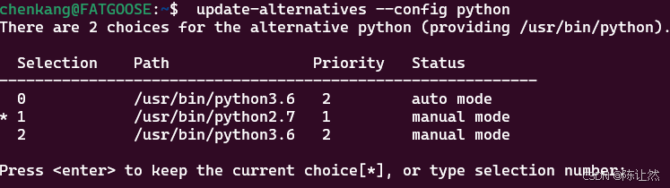 Ubuntu:Python切换版本无效_sudo update-alternatives --config python-CSDN博客