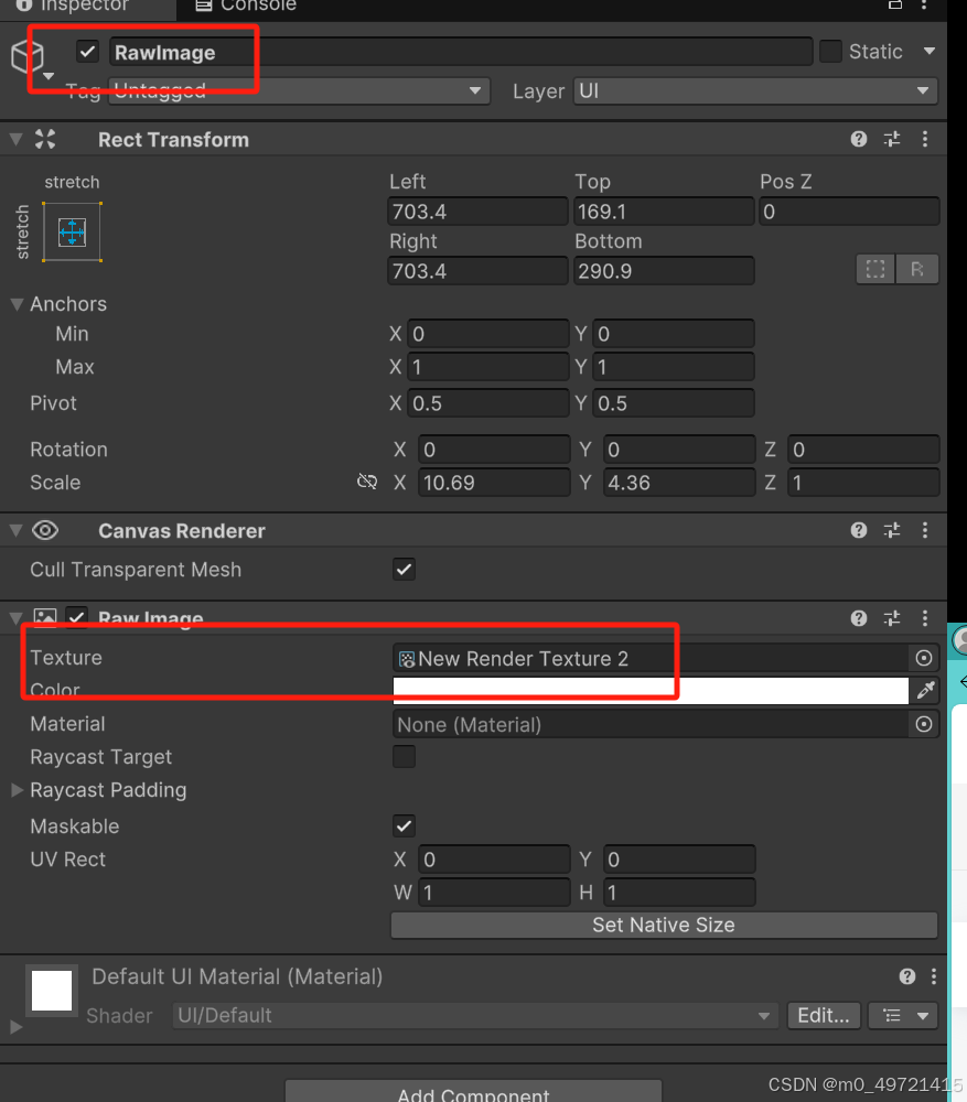 unity3d 在rawimage上投射相机视野_unity rawimage-CSDN博客