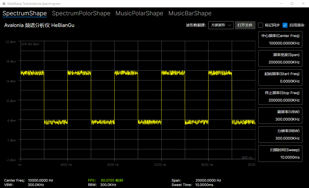 演示：基于SkiaSharp和Avalonia开发的高刷新率频谱图，示波器和律动图_avalonia skiasharp-CSDN博客
