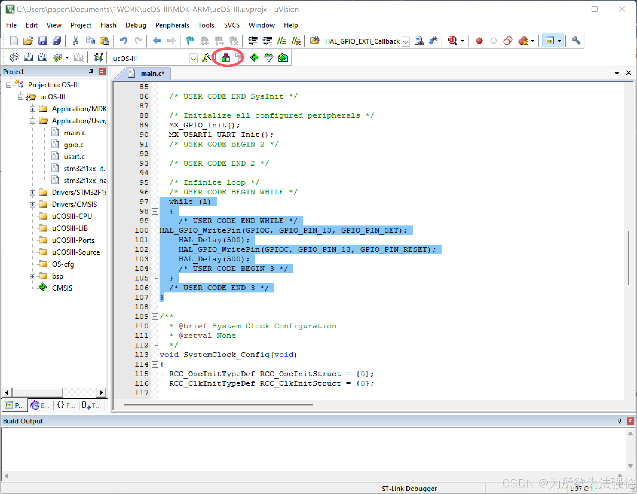 STM32F103C8T6基于HAL库移植uc/OS-II_stm32f103 移植ucosii 系统-CSDN博客
