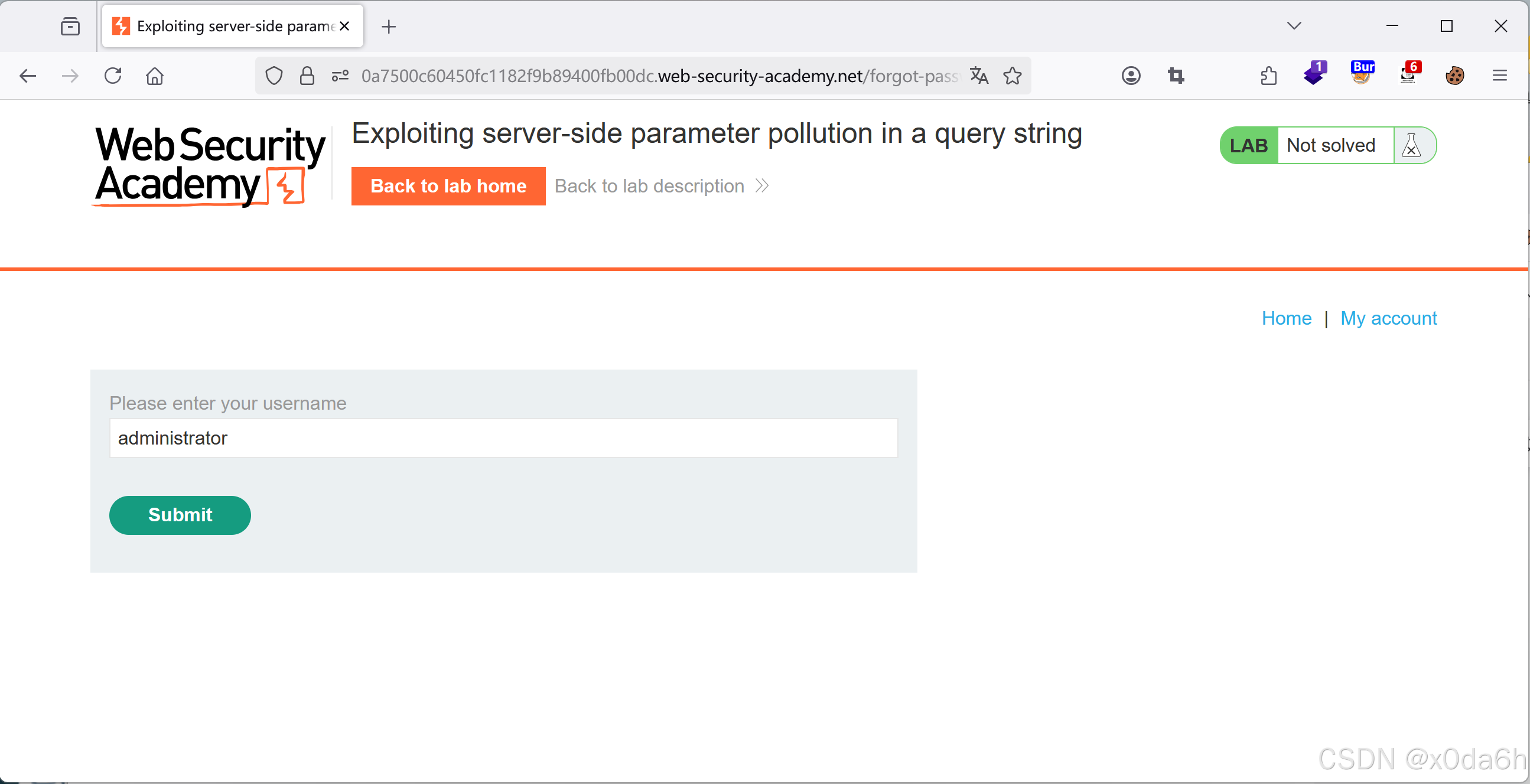 PortswiggerLab：Exploiting server-side parameter pollution in a query string_lab: exploiting ...