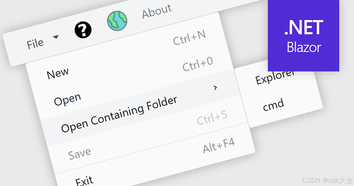 使用Blazor菜单构建丰富的导航-Smart UI_fluentui blazor 菜单-CSDN博客