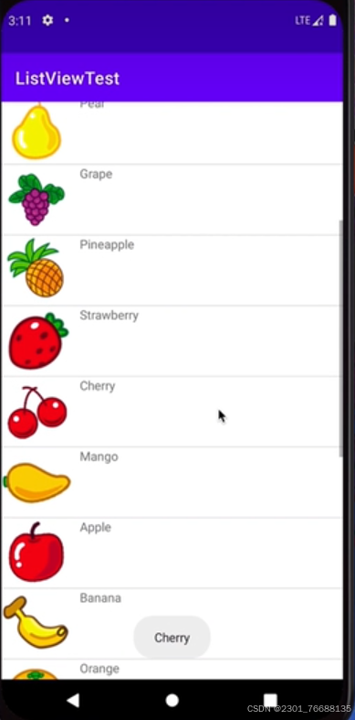 ListView界面以及点击事件_android listview-CSDN博客