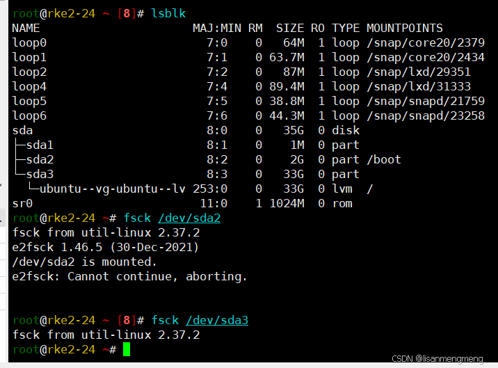 fsck 命令的介绍和使用案例-CSDN博客
