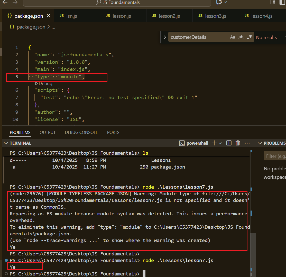 JS 解决 warning “Module type of ... is not specified and it doesn‘t parse ...