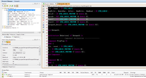 单周期处理器的数据路径(datapath)设计VHDL代码VIVADO仿真-CSDN博客