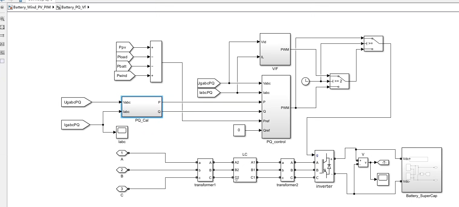 MATLAB/Simulink新能源系统风电-光伏-混合储能（电池和超级电容）-负载突变-并网仿真模型 附参考_simulink怎么实现突变负载-CSDN博客