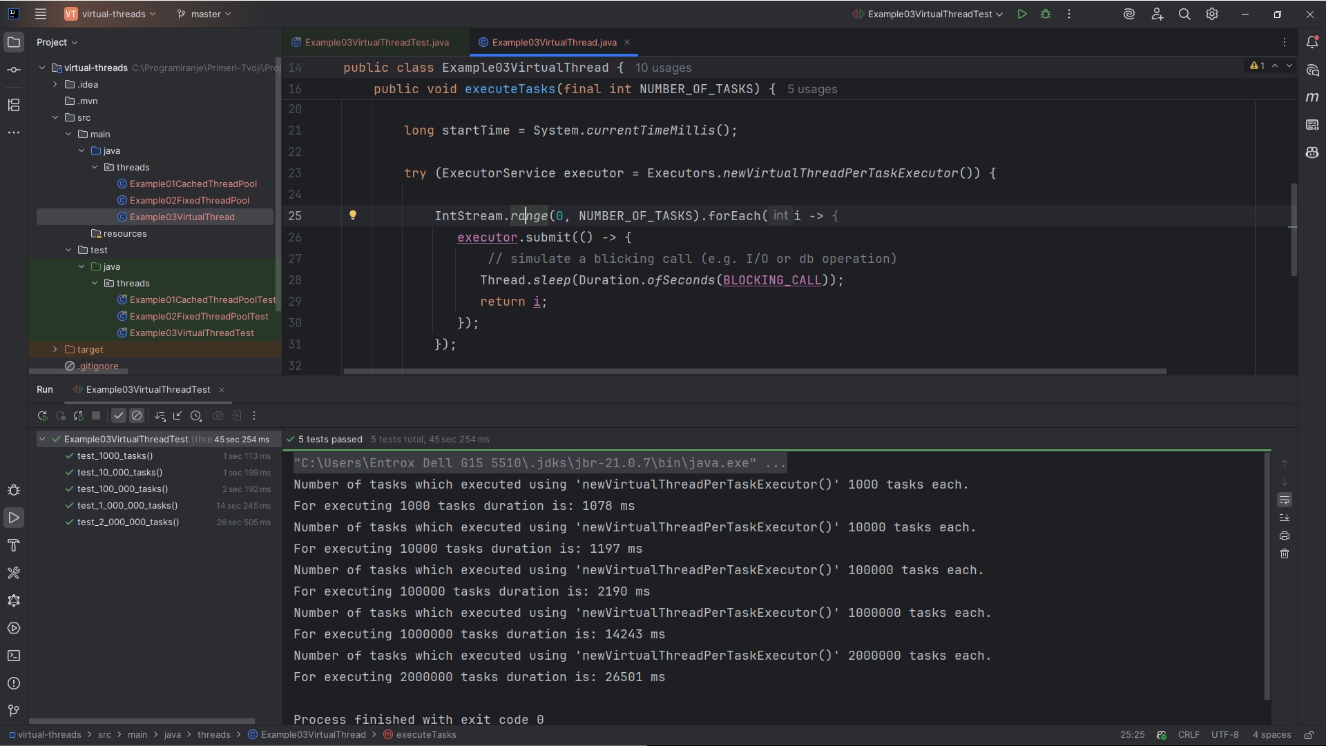 Java 21 虚拟线程 vs 缓存线程池与固定线程池_java虚线程和线程池比-CSDN博客