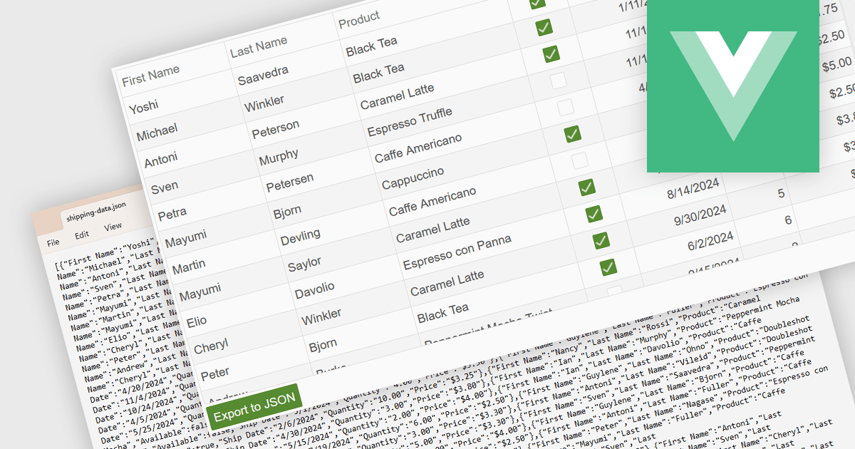 在 Vue.js 应用程序中将数据网格导出为 JSON_vue转成json-CSDN博客
