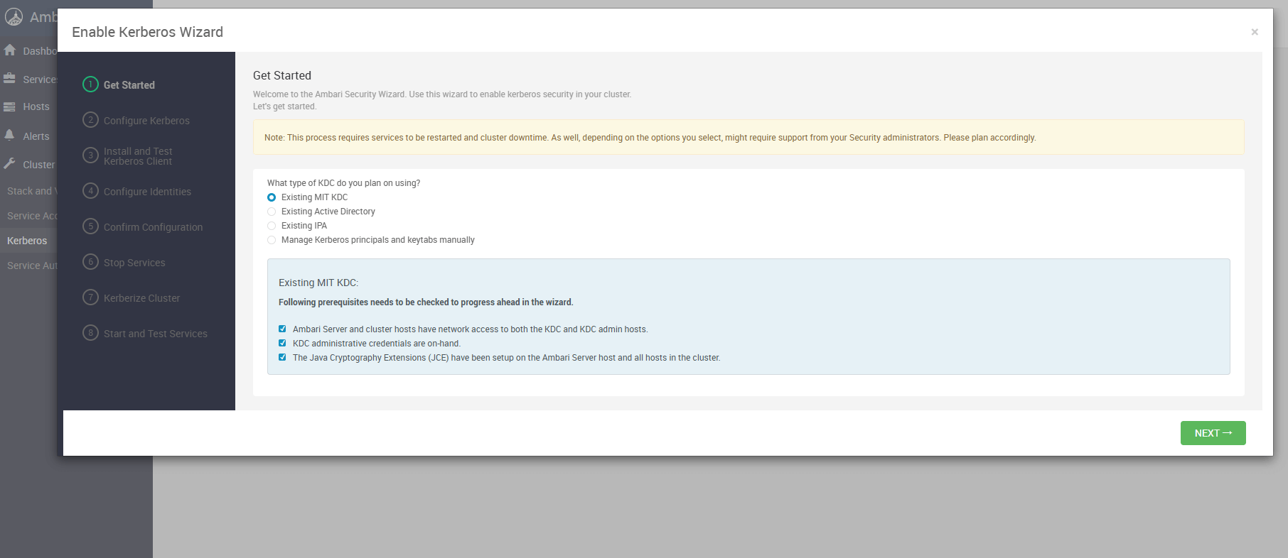 【Ambari开启Kerberos】Step2-Ambari中开启Kerberos认证_ambari3 kerberos-CSDN博客