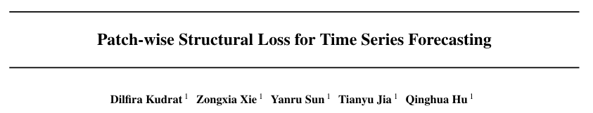 ICML 2025 | 时序预测新 Loss：Patch 级别结构损失-CSDN博客