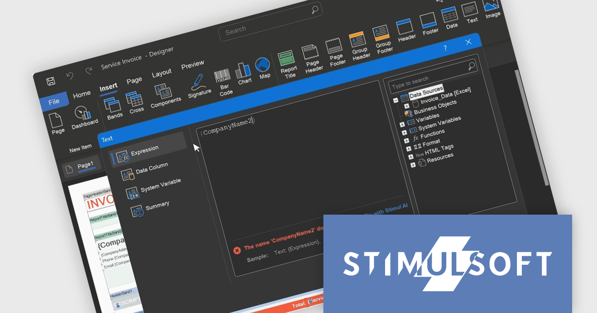 利用实时表达反馈更快地构建报告-Stimulsoft BI_stimulsoft designer-CSDN博客